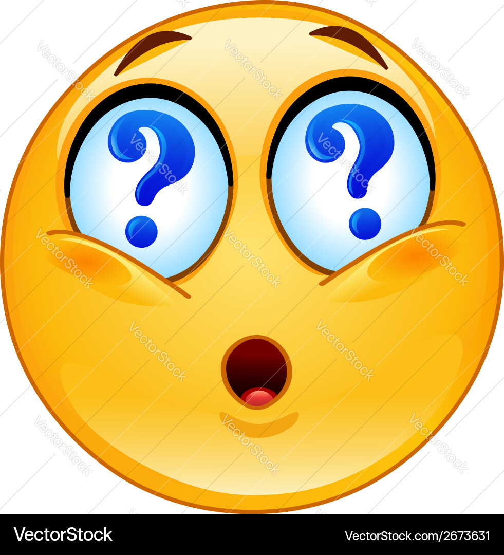 Question emoticon Royalty Free Vector Image - VectorStock