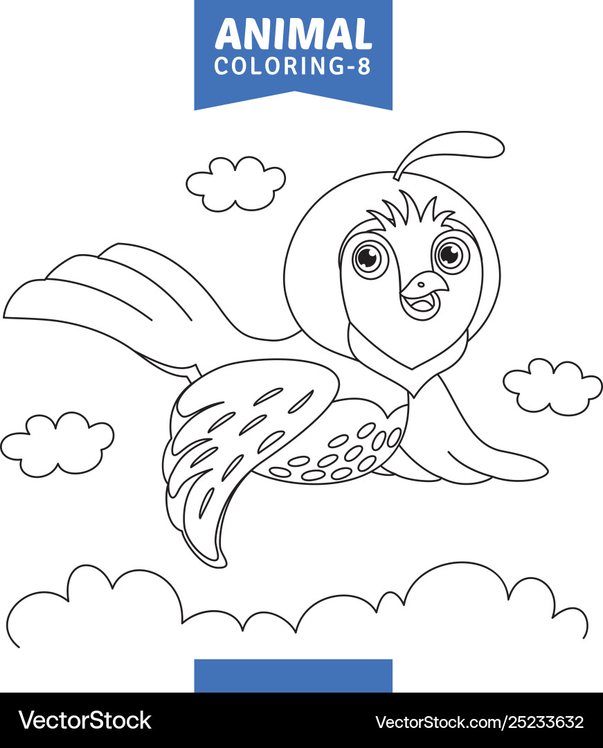 Animal coloring page Royalty Free Vector Image