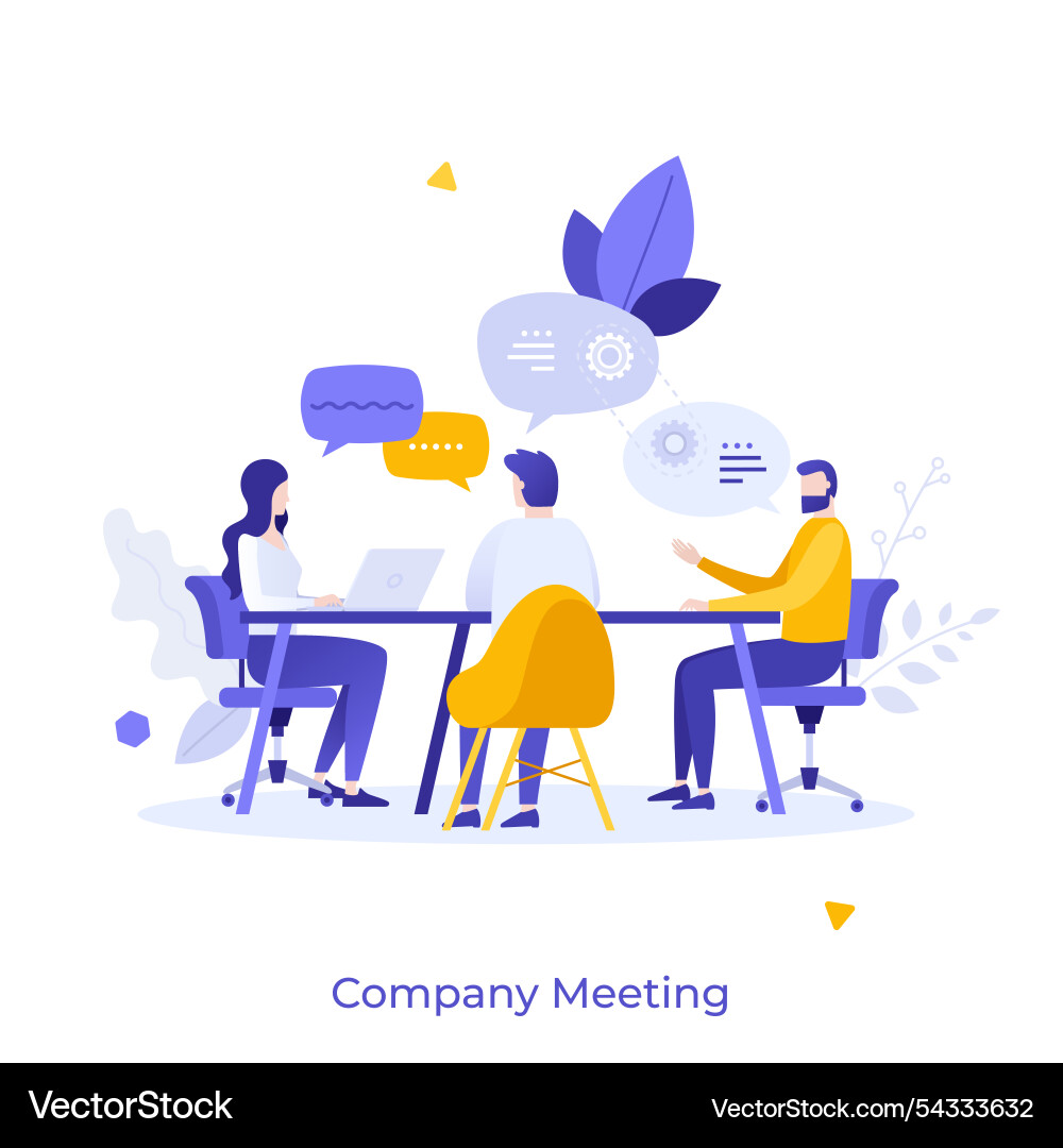 Business Meeting Collaboration Royalty Free Vector Image