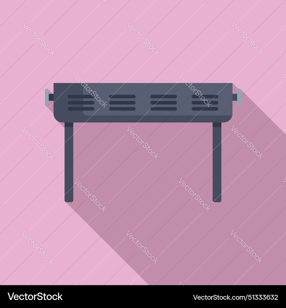 Flat design of a barbecue grill Royalty Free Vector Image