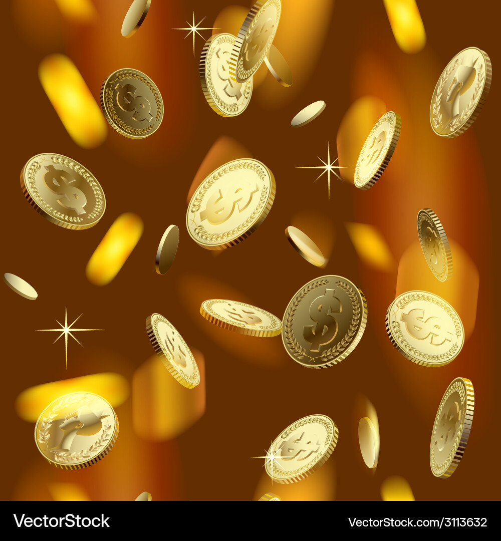 Golden Money Shower Royalty Free Vector Image - VectorStock
