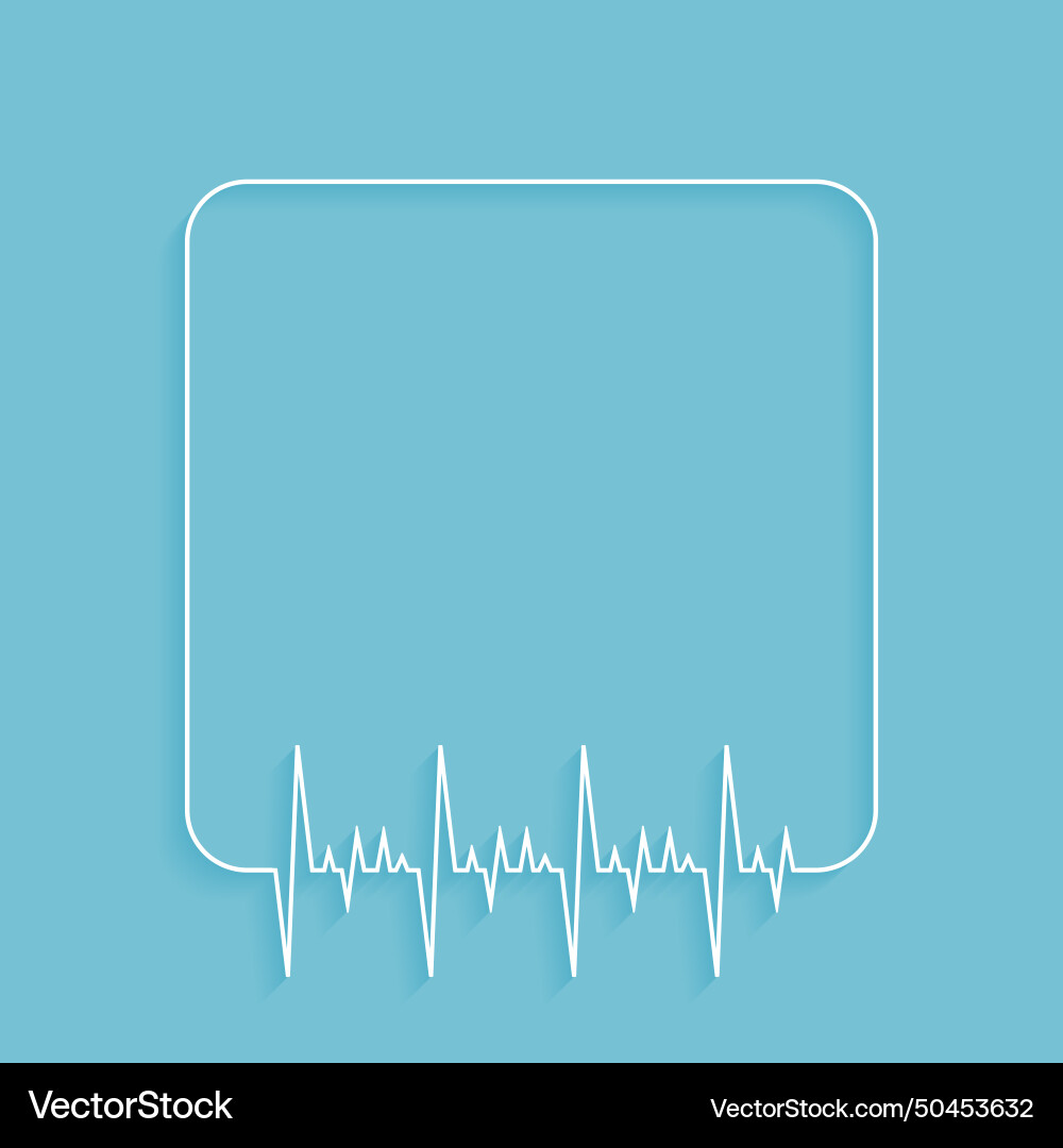 Line style medical frame background with blank Vector Image