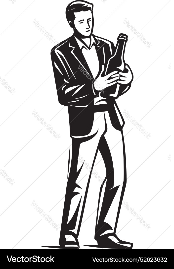 Liquor love design showcasing a drunken mans Vector Image