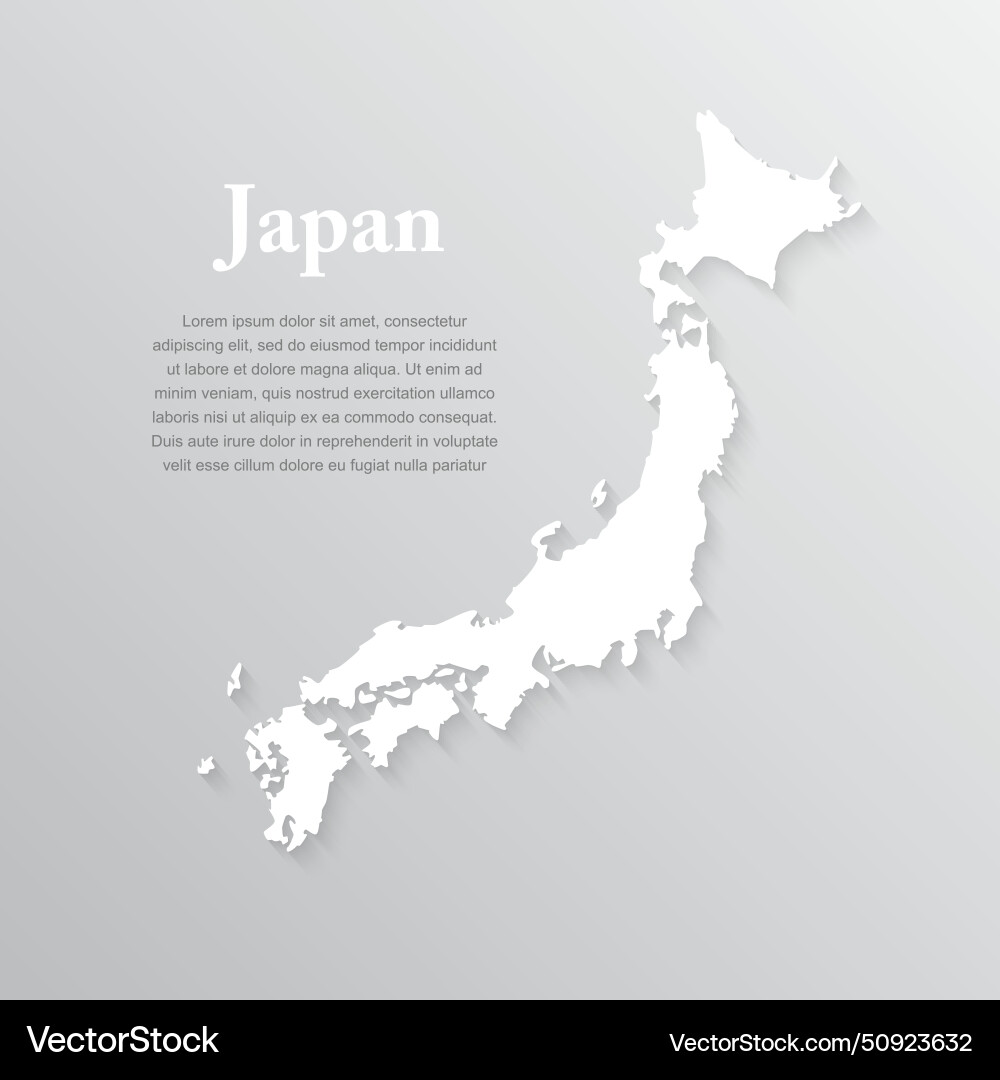 Minimal white map japan template asia country Vector Image