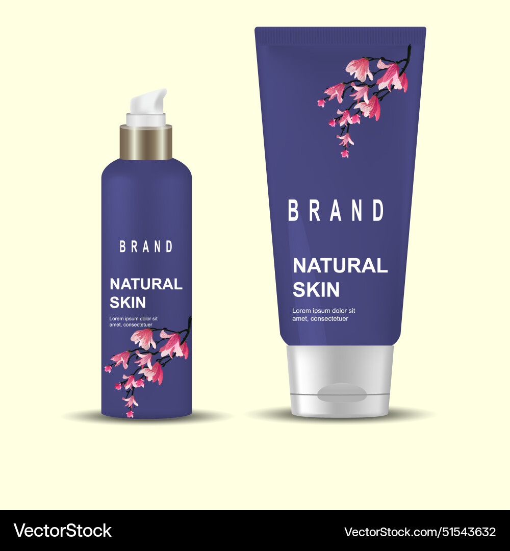 Packaging cosmetic background Royalty Free Vector Image