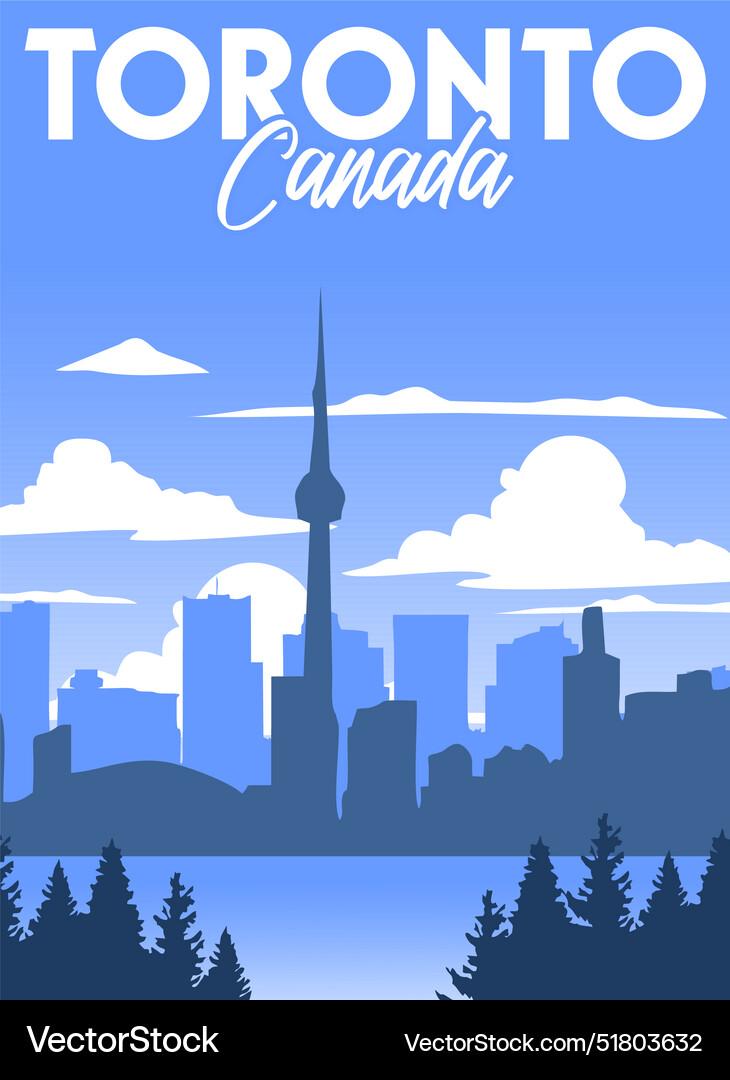 Toronto canada with beautiful views Royalty Free Vector