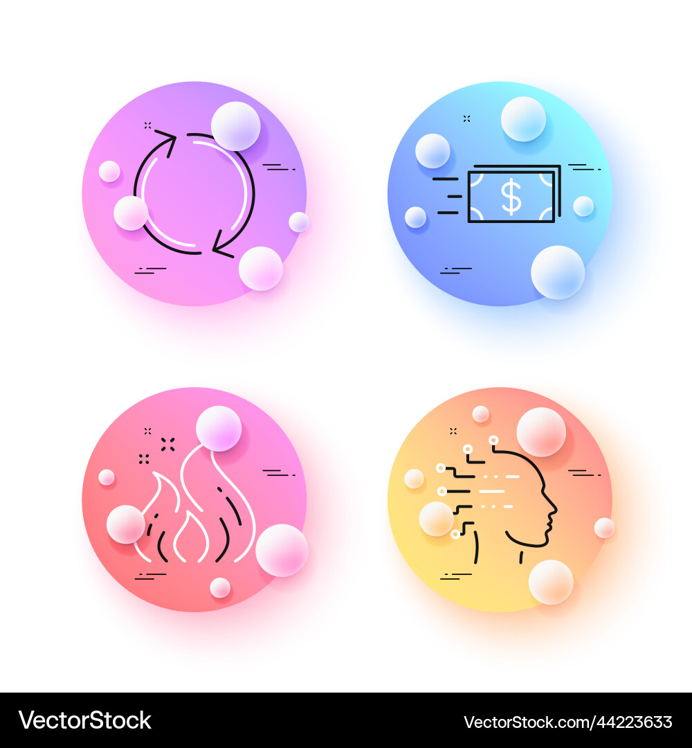 Artificial intelligence fire energy and refresh Vector Image