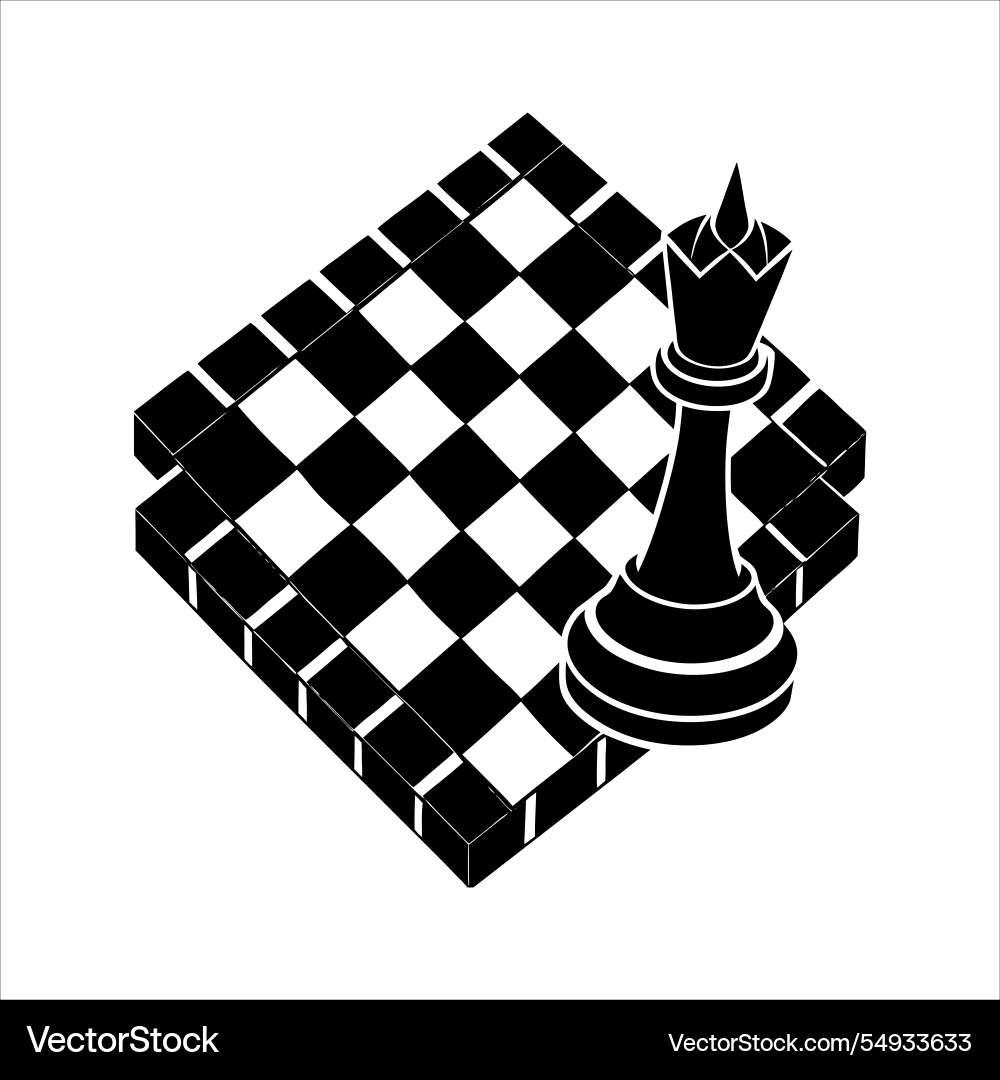 Chess silhouette Royalty Free Vector Image - VectorStock