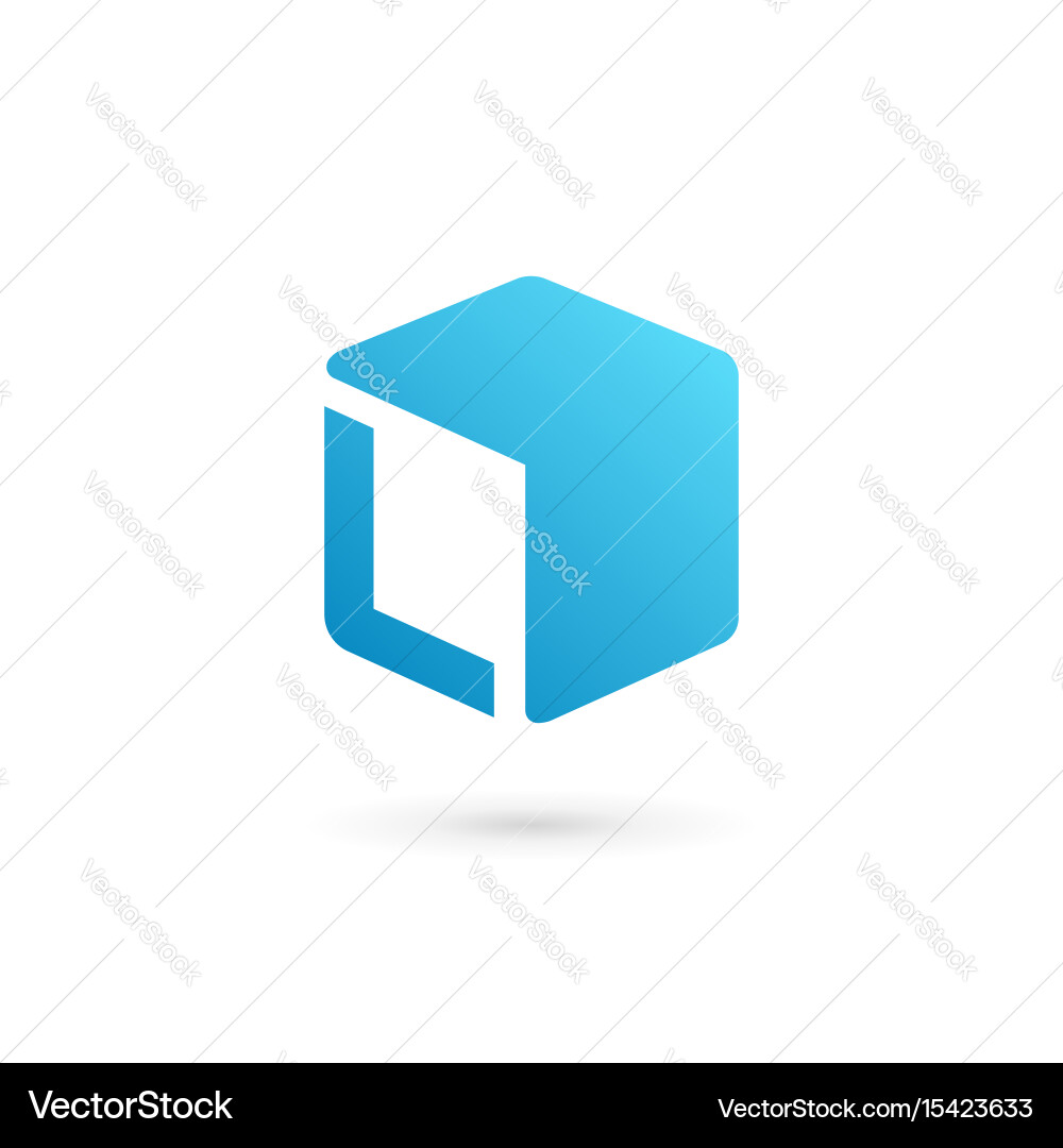 Letter l cube logo icon design template elements Vector Image