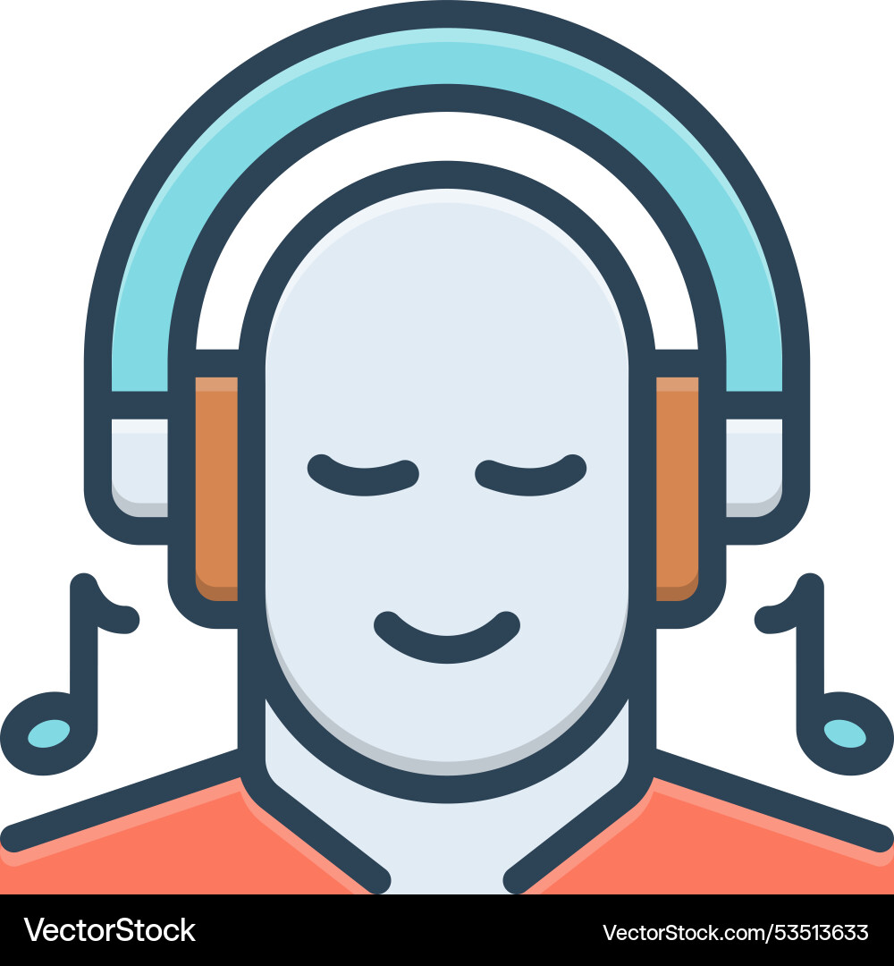 Listen music Royalty Free Vector Image - VectorStock