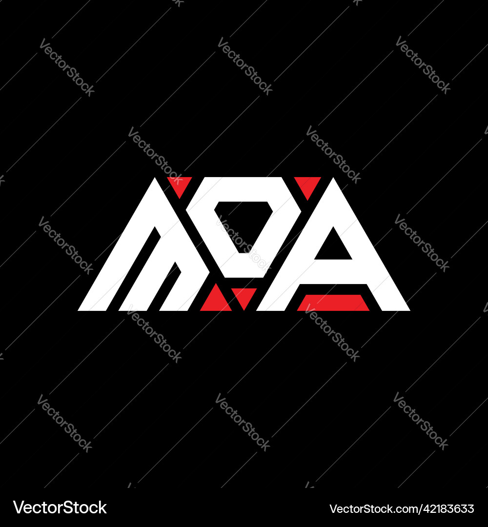 Moa triangle letter logo design Royalty Free Vector Image