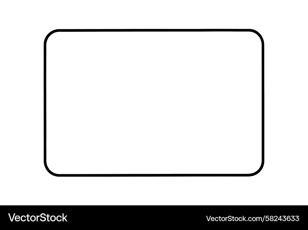 Rounded Border Rectangle - White Background – Royalty-Free Vector ...