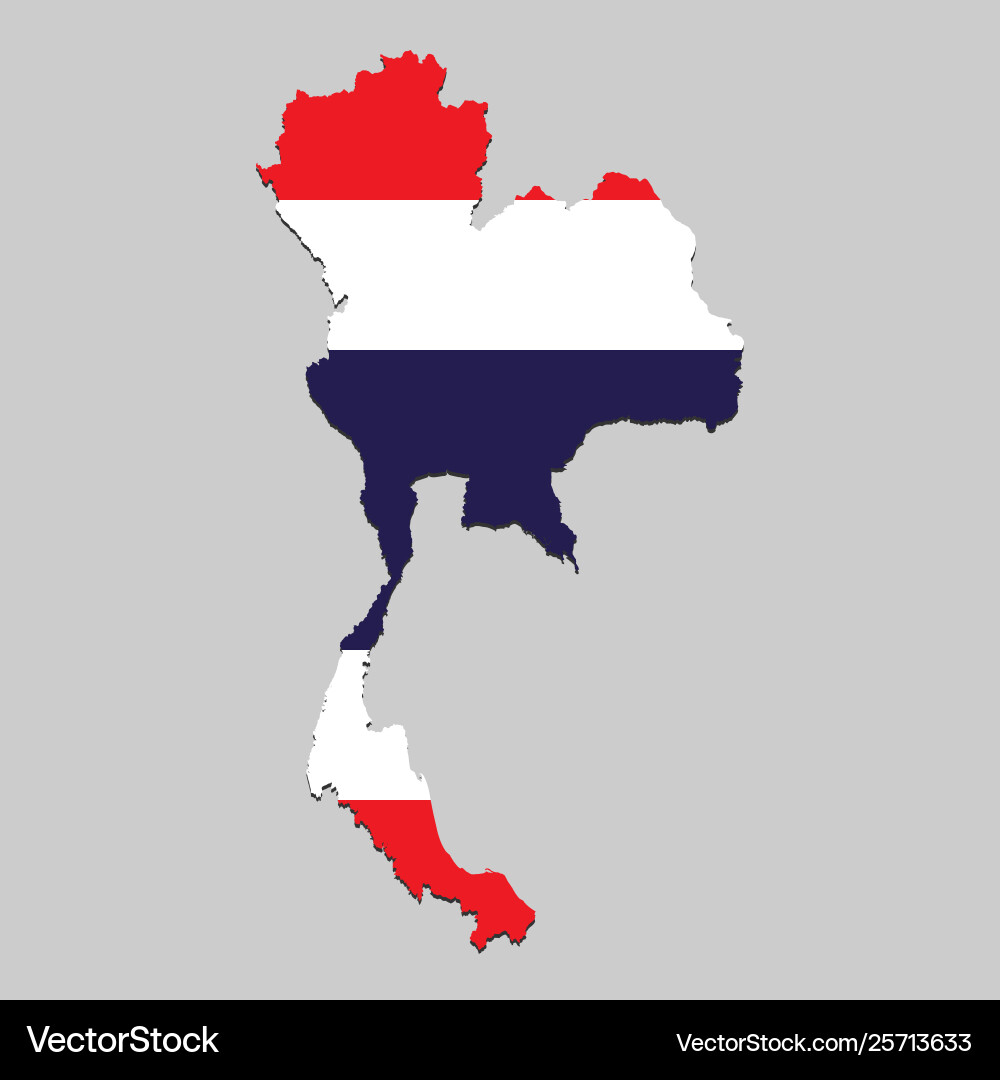 Thailand Flag Map Royalty Free Vector Image - VectorStock