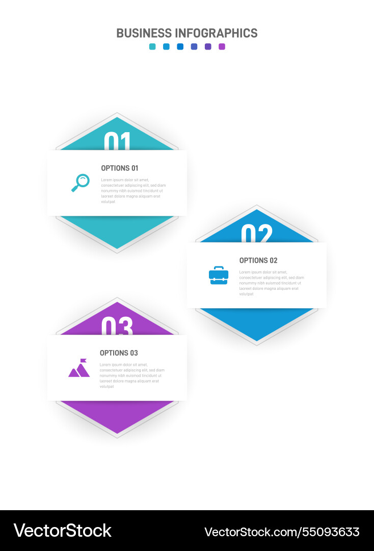 Vertical progress bar featuring 3 arrow-shaped Vector Image