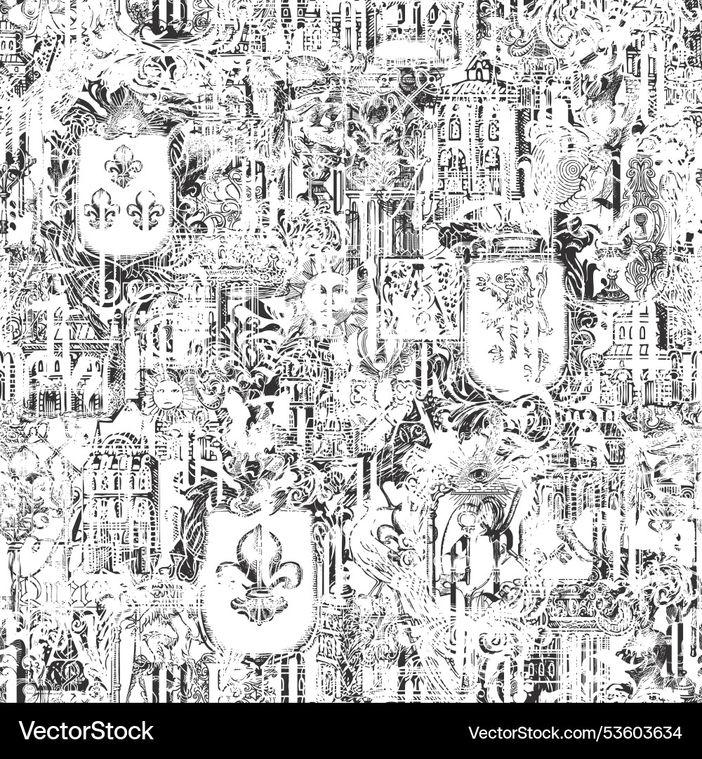 Abstract grunge seamless pattern Royalty Free Vector Image