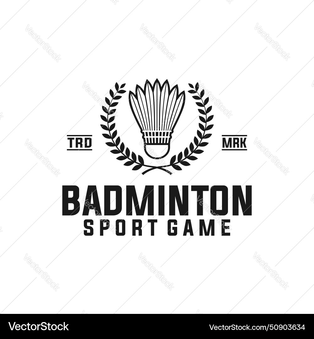 Badminton sport graphic template Royalty Free Vector Image