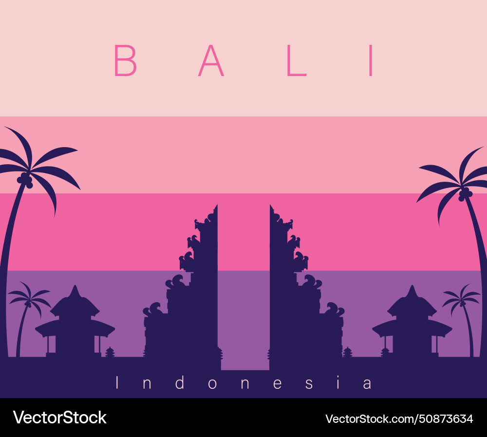 Bali island Royalty Free Vector Image - VectorStock