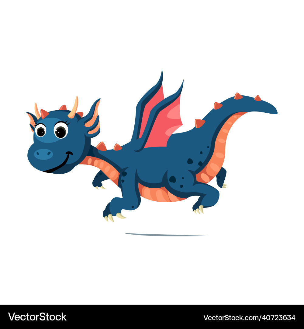 Cartoon Dragon Flyer Royalty Free Vector Image