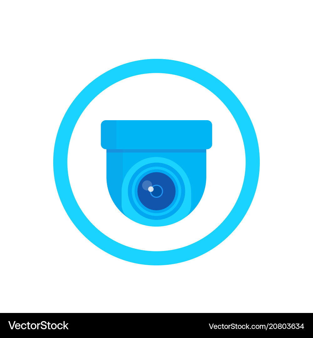 Cctv camera icon on white Royalty Free Vector Image