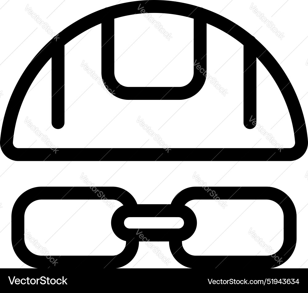 Construction industry symbol with hard hat Vector Image