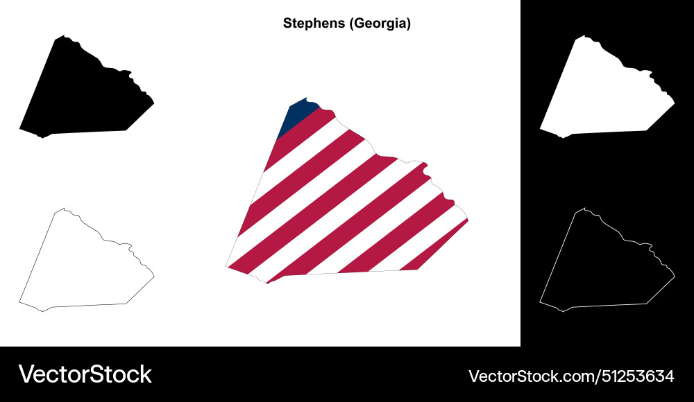 Stephens outline map Royalty Free Vector Image