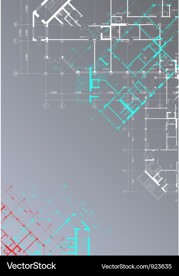 Architectural Blueprint Background Royalty Free Vector Image