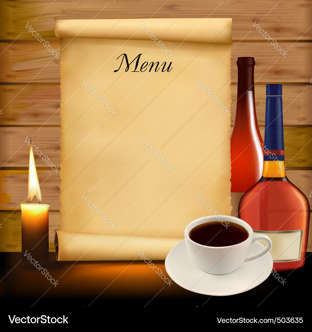 Background with menu Royalty Free Vector Image