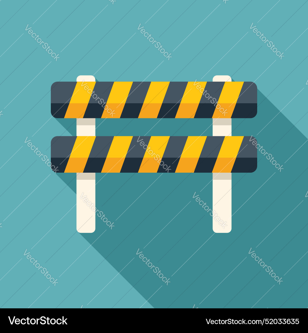 Black and yellow striped barrier blocking access Vector Image