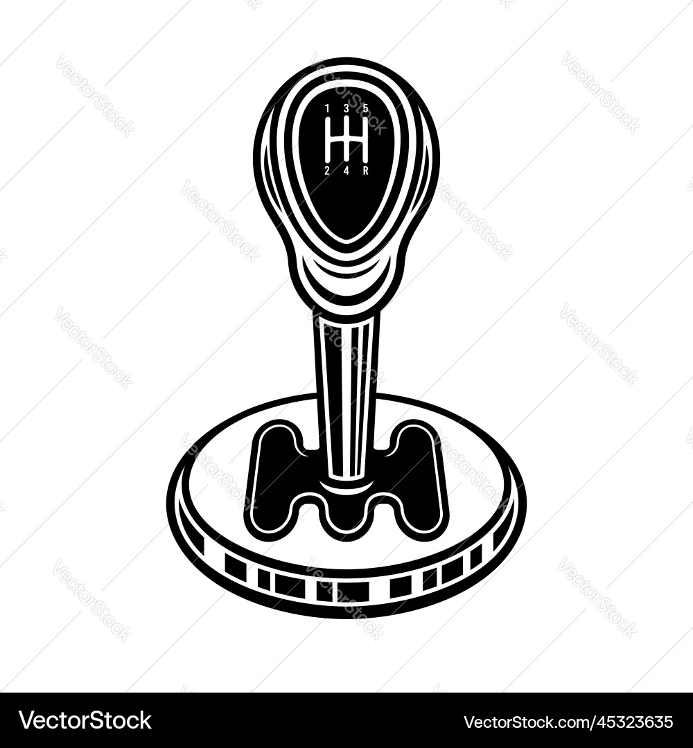 Car transmission gear lever stick automobile Vector Image