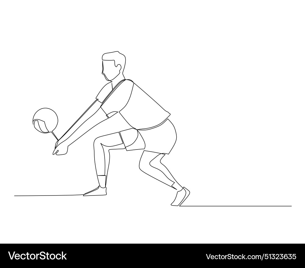 Continuous single line drawing of side view Vector Image