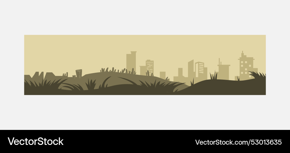 Landscape horizontal banner witih building design Vector Image