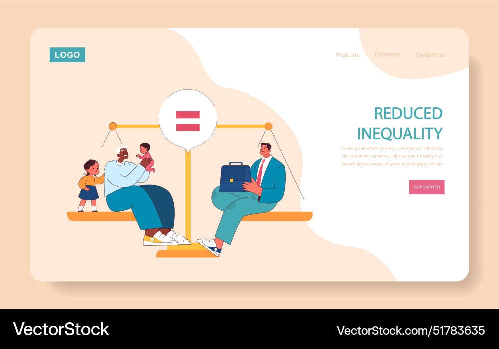 Reduced inequality web or landing balancing Vector Image