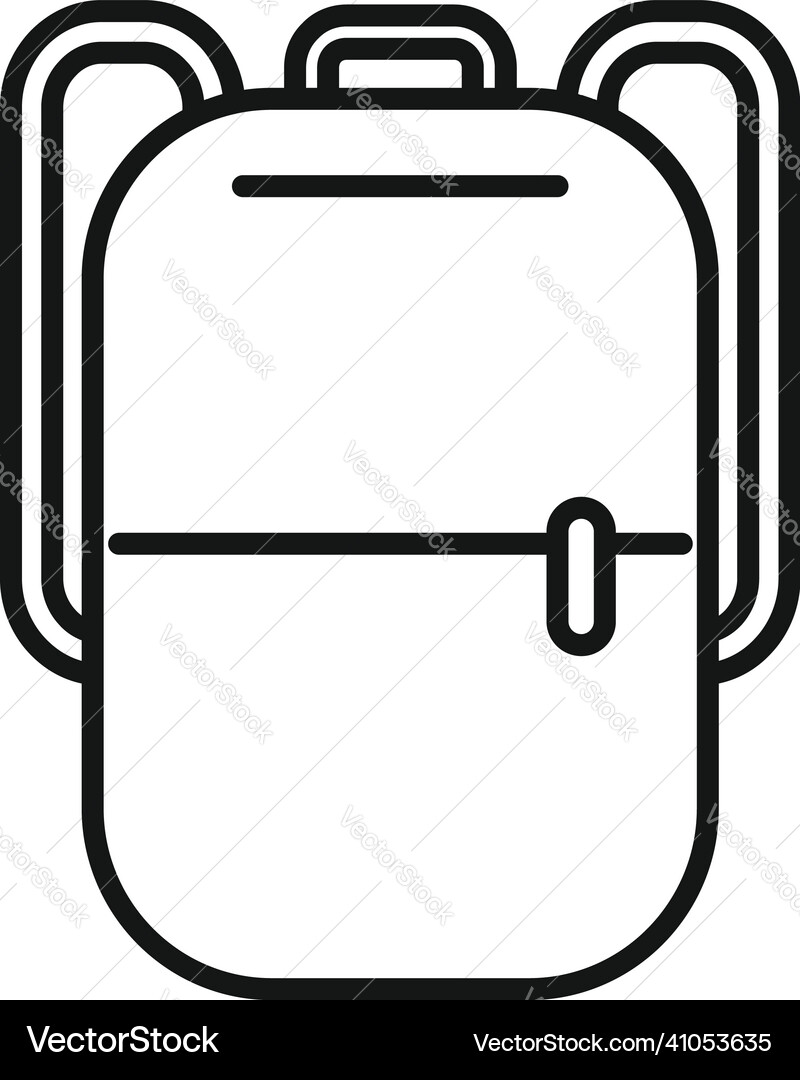 School laptop backpack icon outline bag Royalty Free Vector