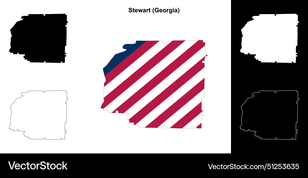 Stewart outline map Royalty Free Vector Image - VectorStock