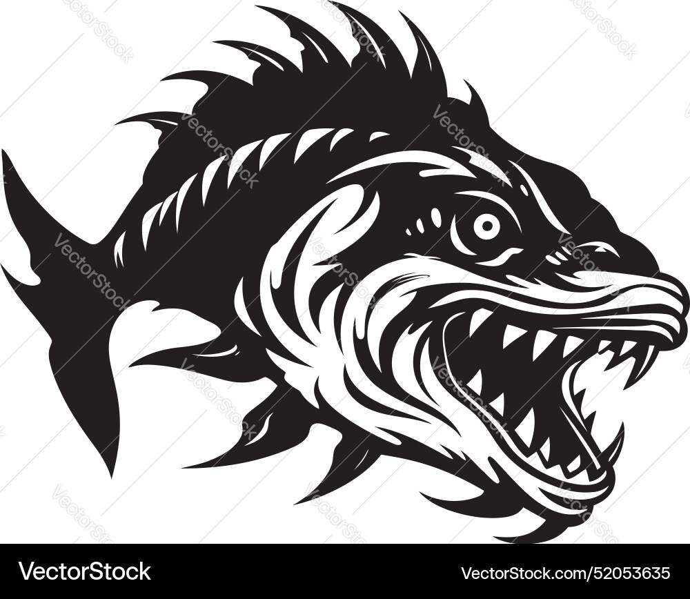 Stream symphony freshwater fish logo icons Vector Image