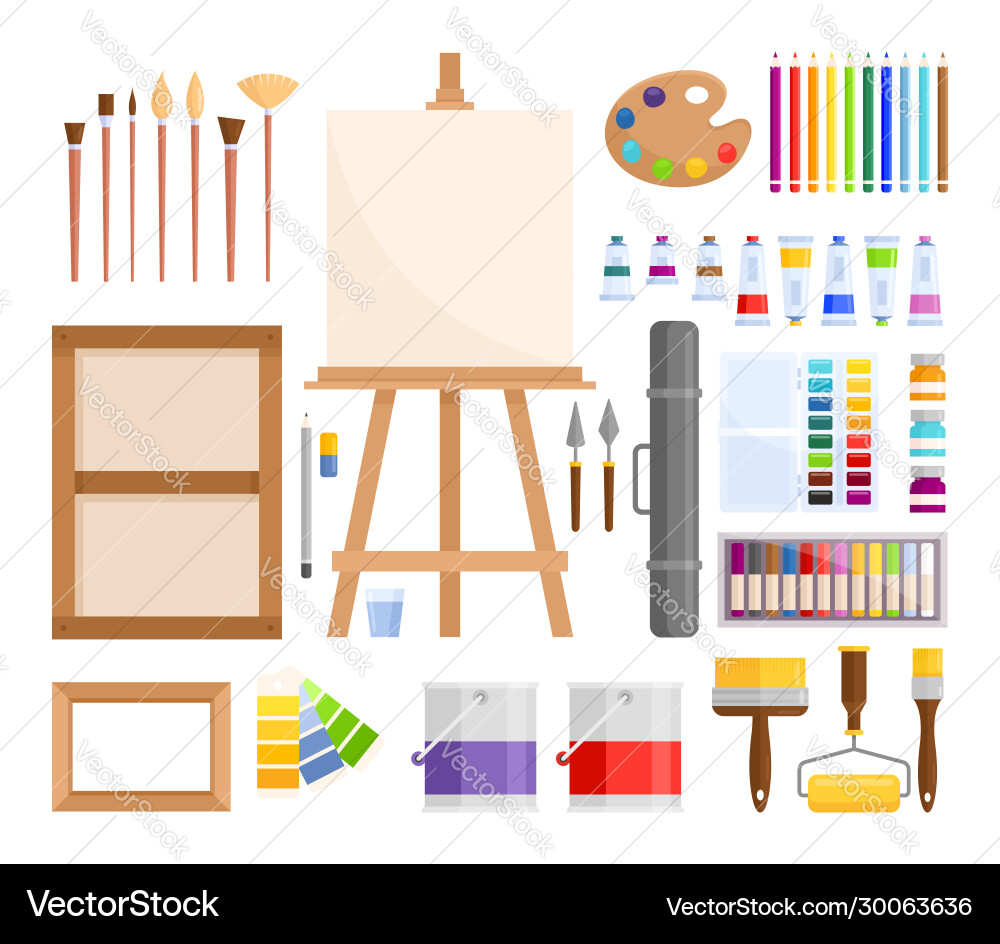 Art tools Royalty Free Vector Image - VectorStock
