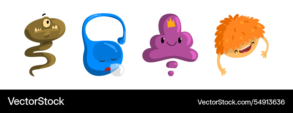 Freaky monster character with funny face Vector Image