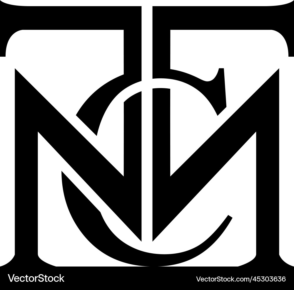 Initial tmc luxury logo Royalty Free Vector Image