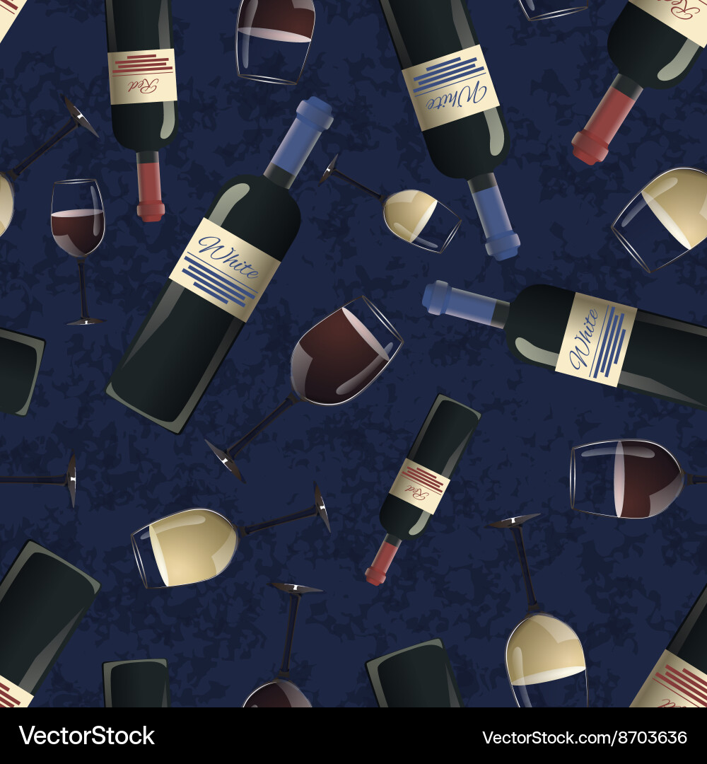 Red and White Wine Pattern Royalty Free Vector Image