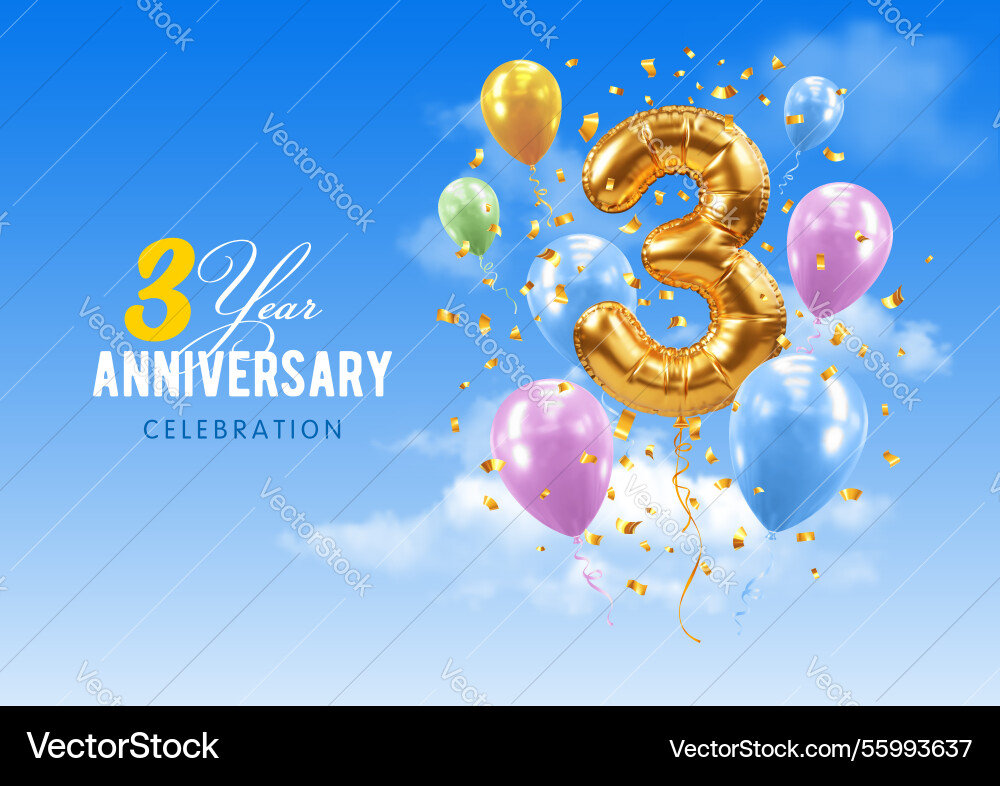 Happy 3 Year Anniversary Vector Images (over 1,100)