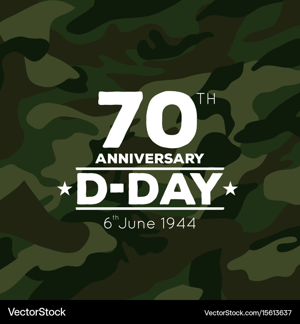 70th anniversary of d-day icon Royalty Free Vector Image