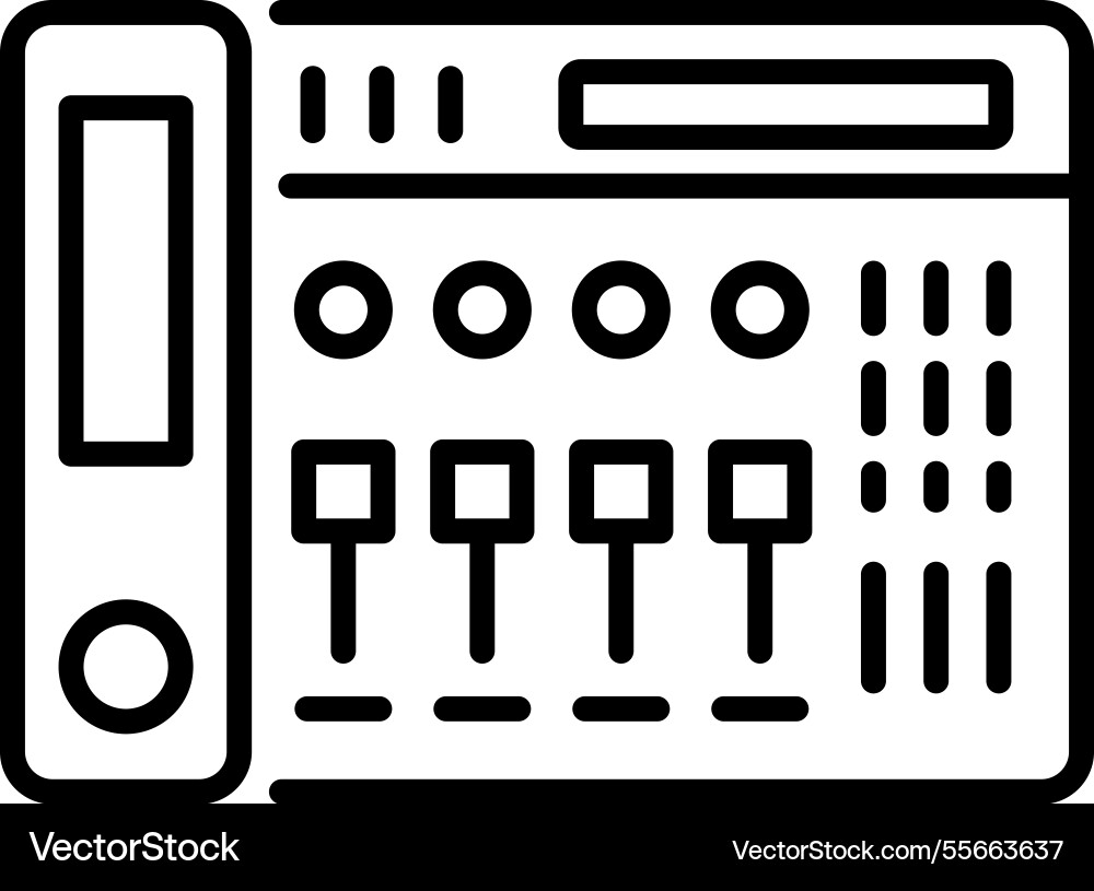 Audio mixer Royalty Free Vector Image - VectorStock