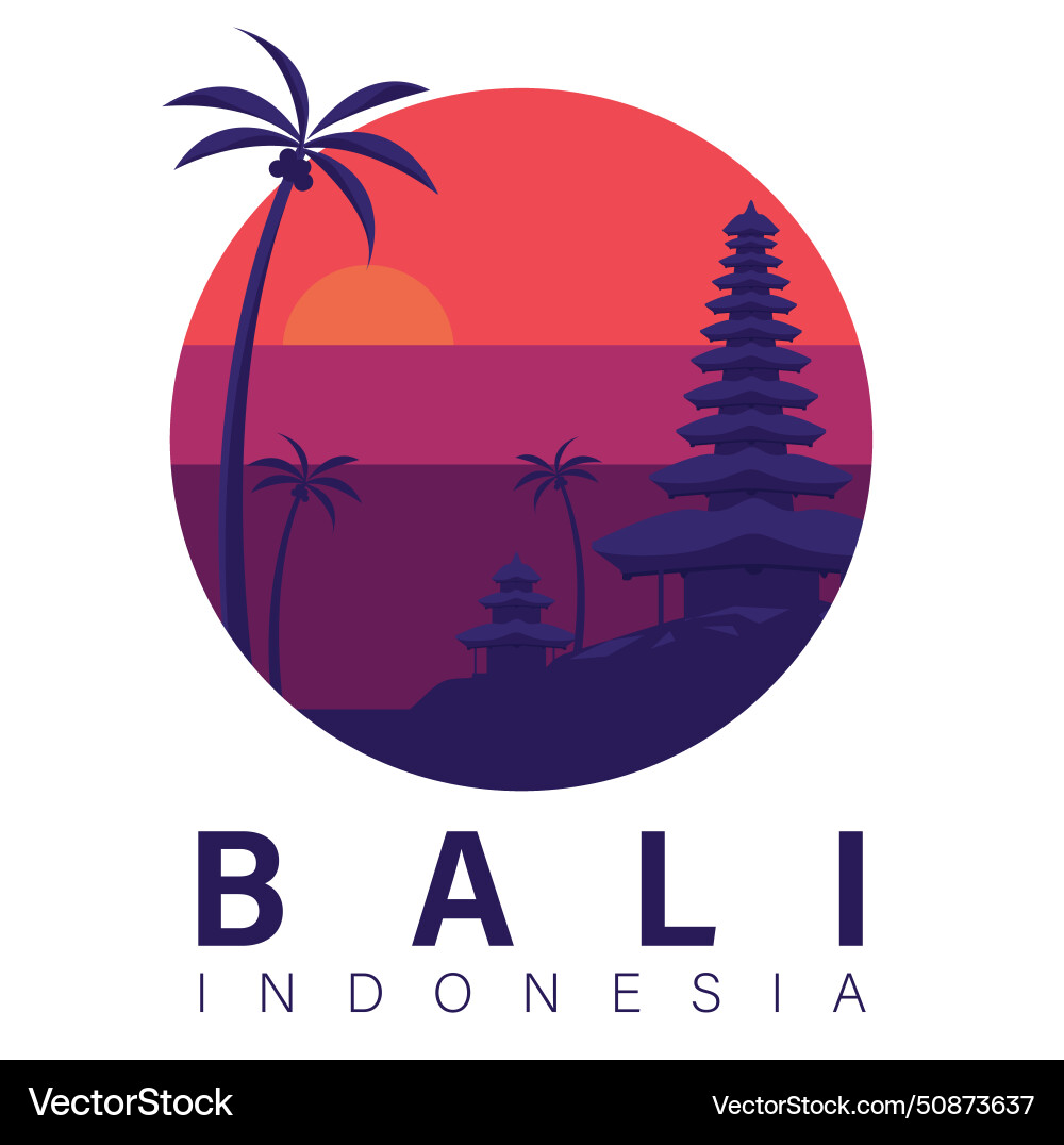 Bali island Royalty Free Vector Image - VectorStock