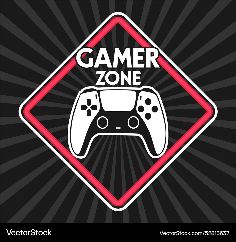 Game poster with console Royalty Free Vector Image