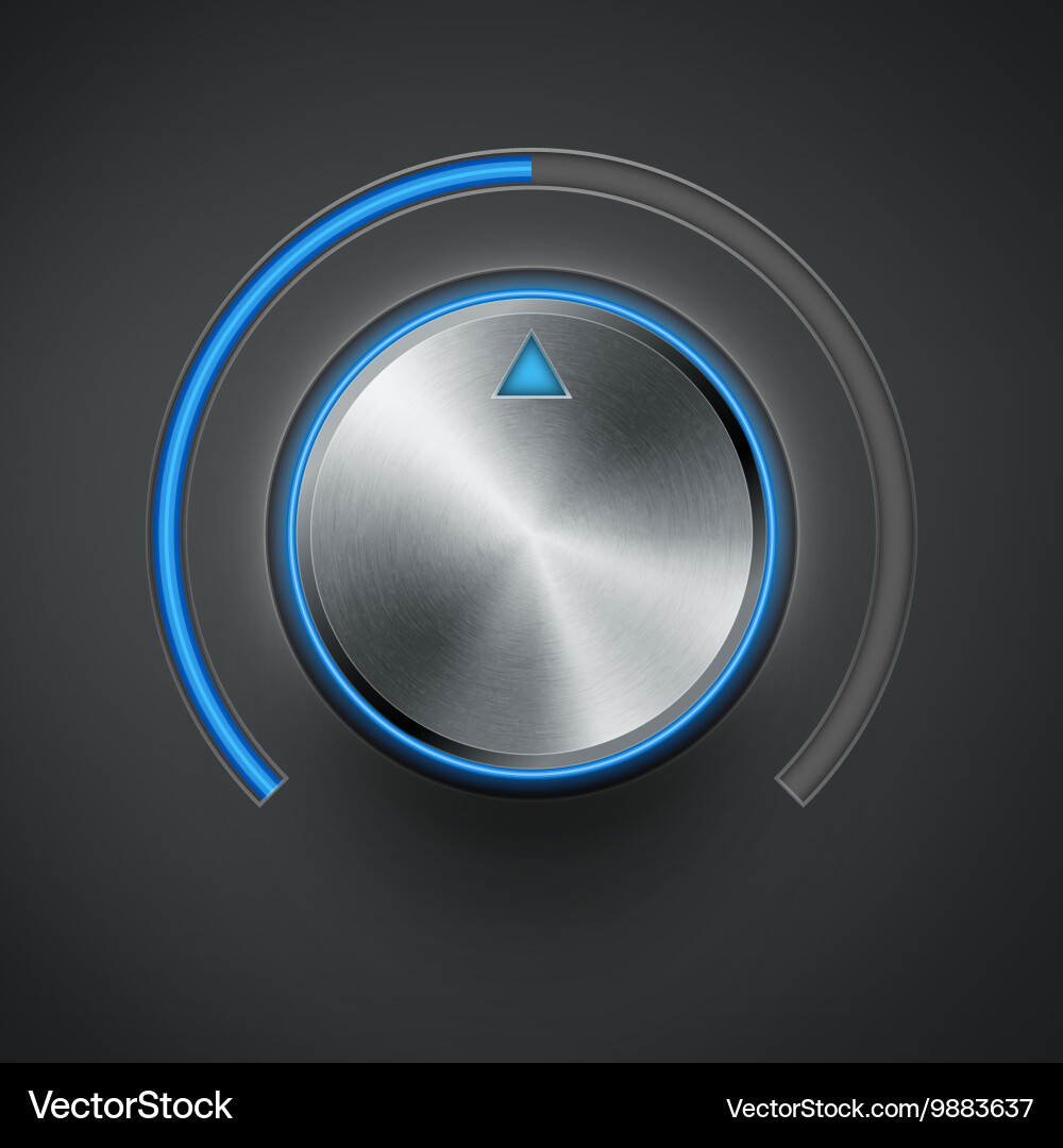 Metal Volume Knob Royalty Free Vector Image - VectorStock