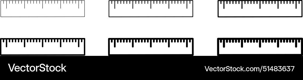 Ruller outline simple icon ruler line Royalty Free Vector