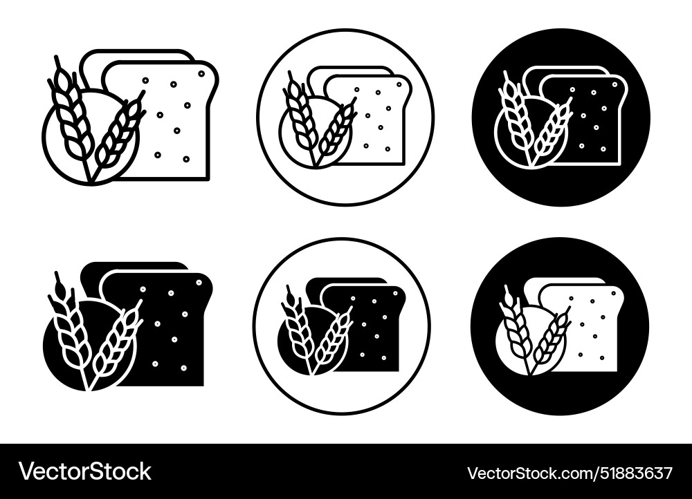 Slice of a wheat bread icon Royalty Free Vector Image