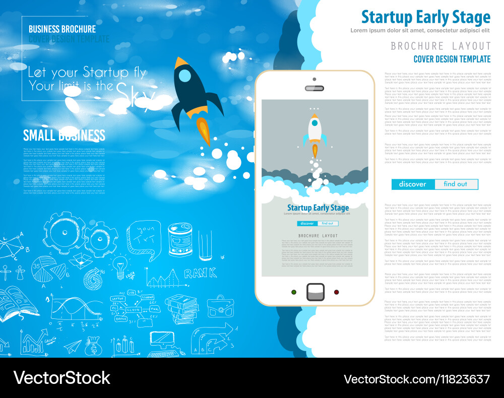 Startup landing webpage or corporate design covers