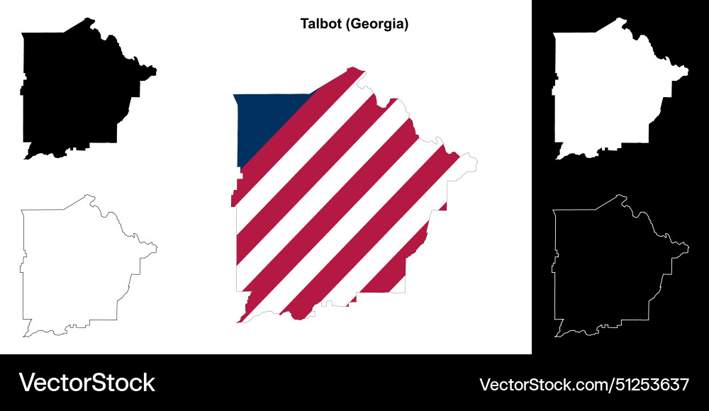 Talbot outline map Royalty Free Vector Image - VectorStock