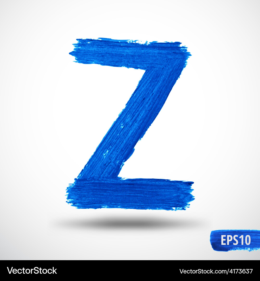 Watercolor Z Letter Royalty Free Vector Image - VectorStock